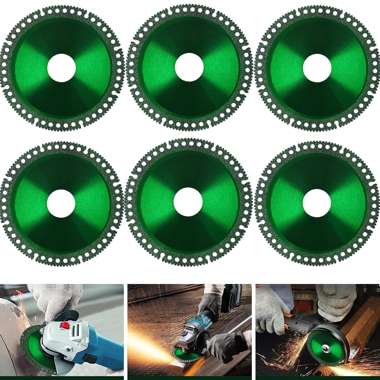 Cutting Disc Set, 6-Pack 4 Inch Indestructible Grinder Wheels for ...