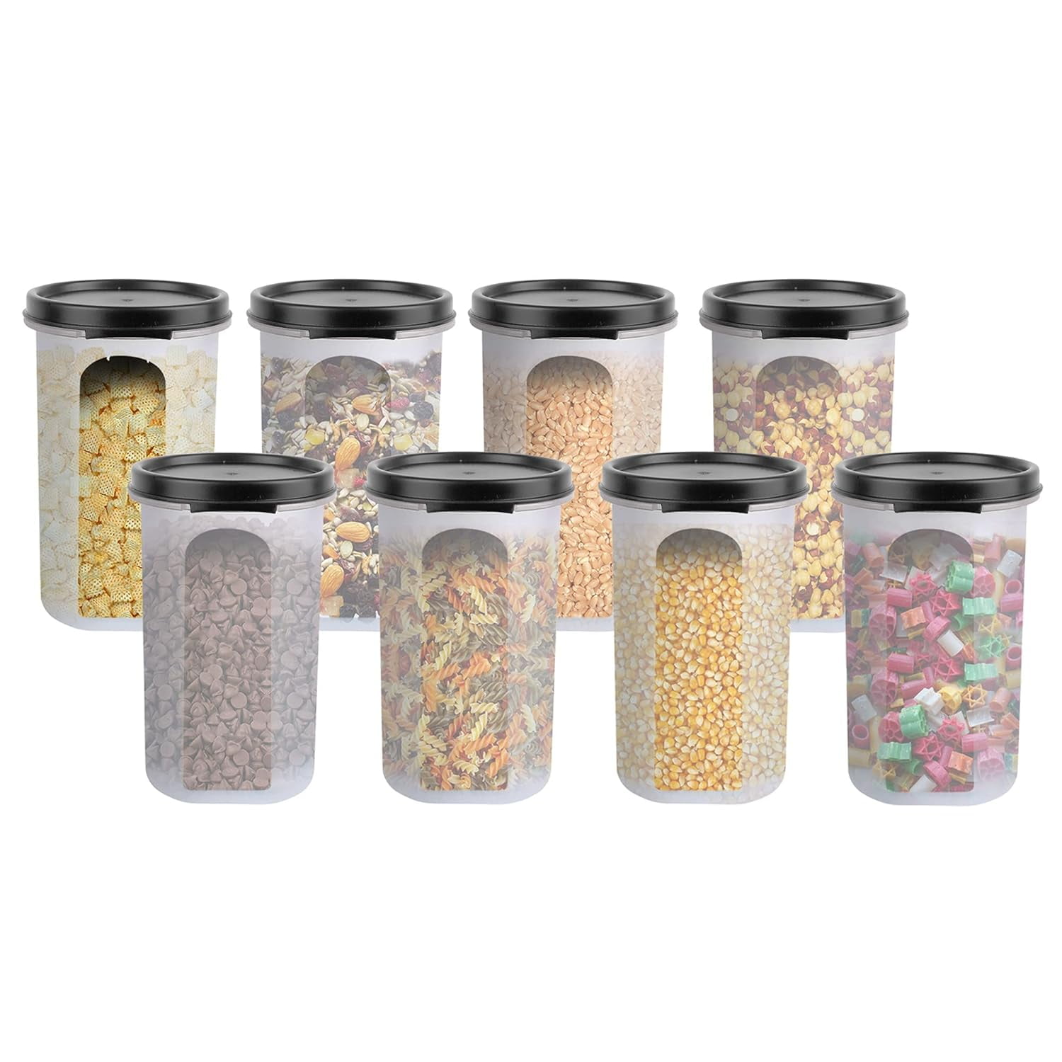 Cutting EDGE Smart Slim Storage 585 ML Set of 8 AirTight Plastic Round ...