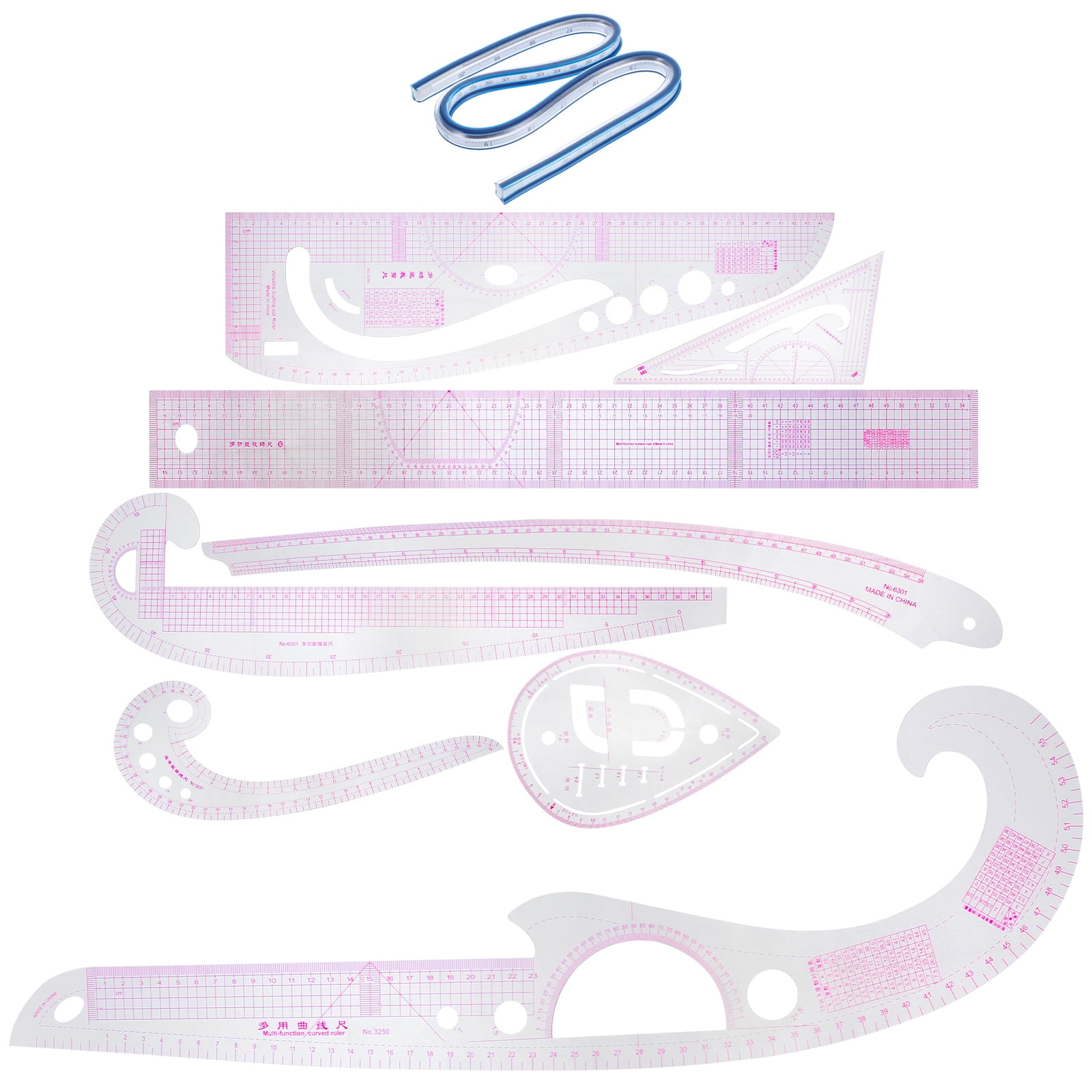 Cutting Ruler Sewing Rulers and Guides for Fabric French Curve Pattern ...