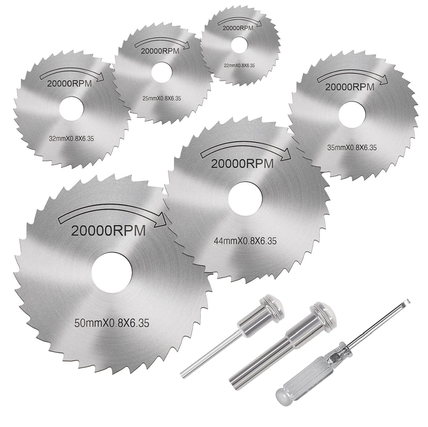 Cutting Wheel Set for Drills Rotary Tool, 8Pcs HSS Rotary Drill Saw ...