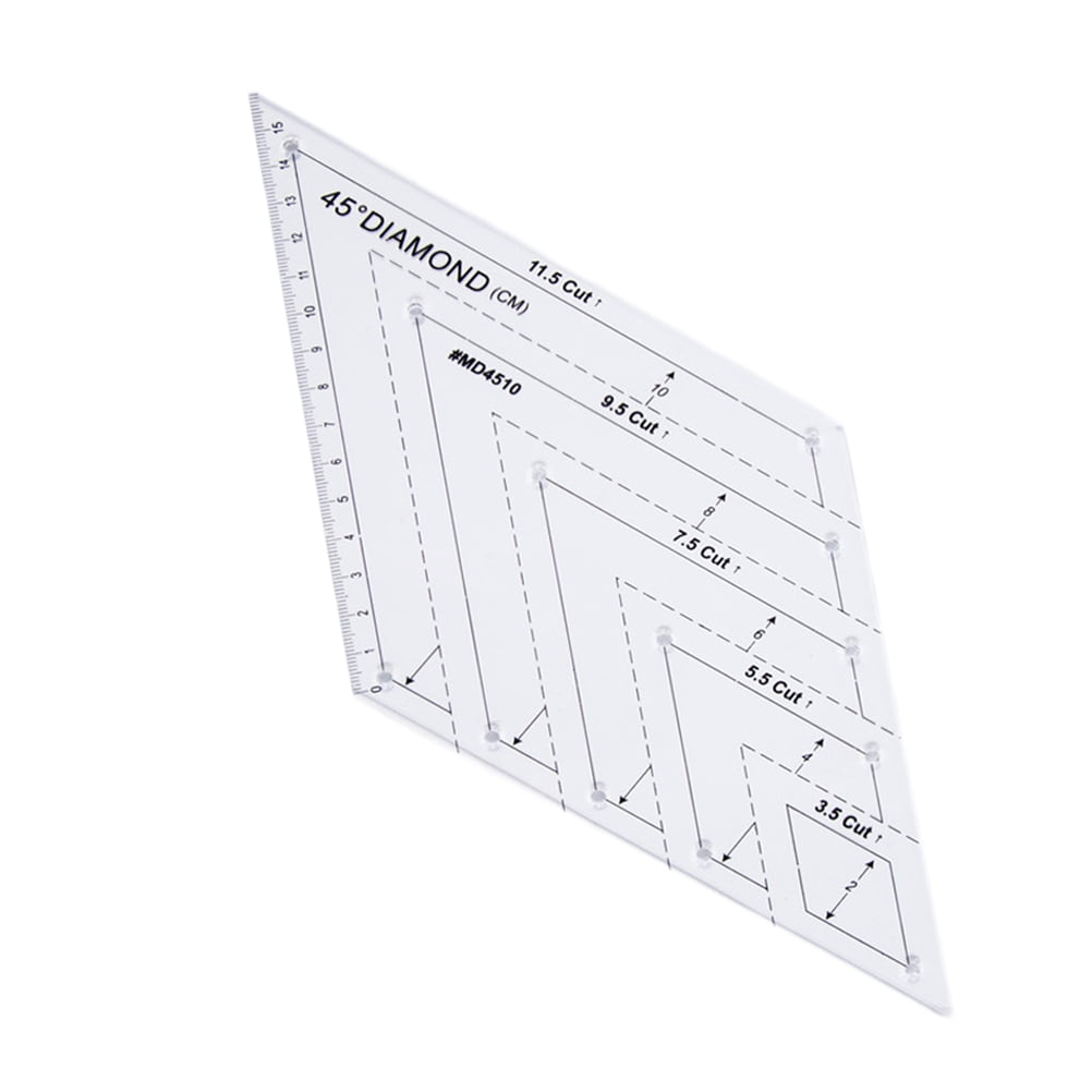Cutting and Sewing Mirror Ruler for Screen Cutter Rhomboid Quilting ...