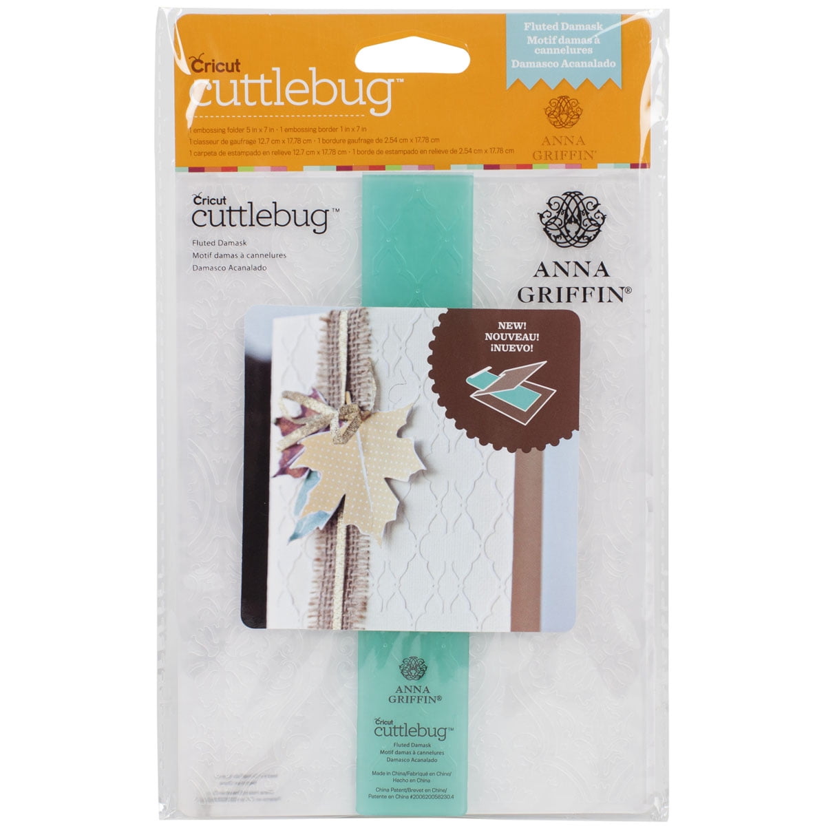 Cuttlebug 5"X7" Embossing Folder/Border Set-Flute Damask By Anna ...