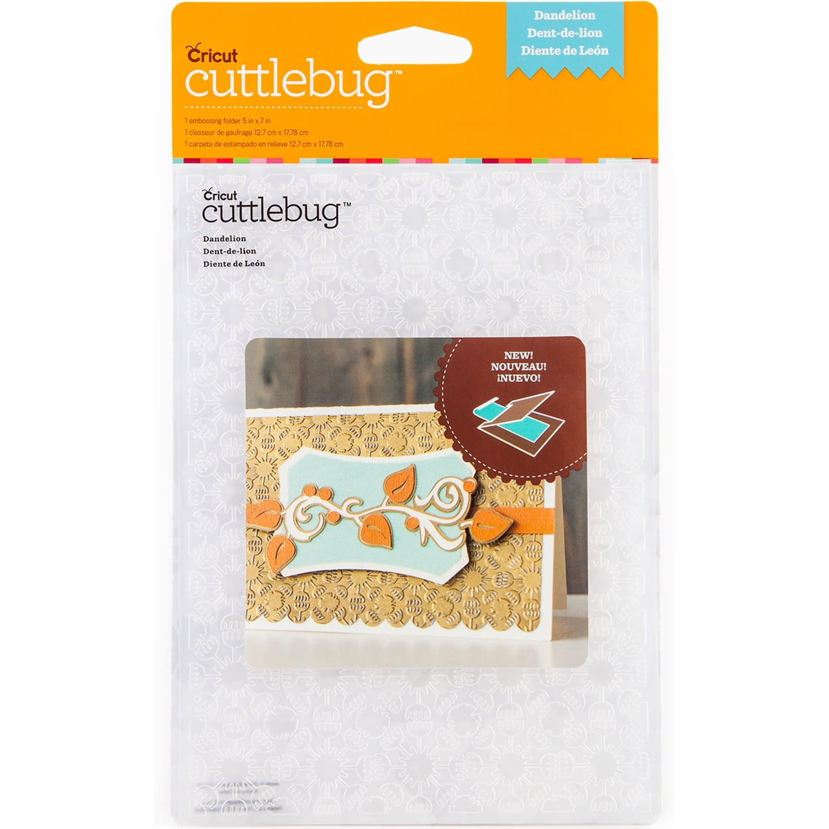 Cuttlebug 5" x 7" Embossing Folder, Dandelion - Walmart.com