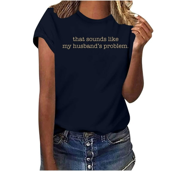 Cutuoiiu Women's Crew Neck Short Sleeve Casual Loose Tops for Summer ...