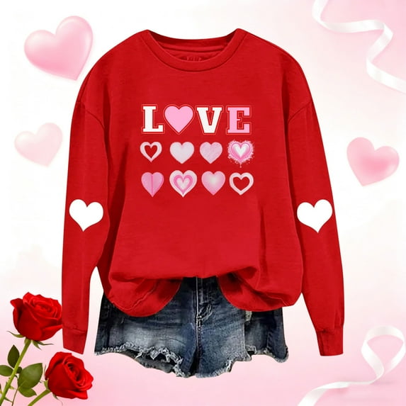 Cutuoiiu Womens Loose Print Green Holiday Trendy Crew Neck Long Sleeve ...