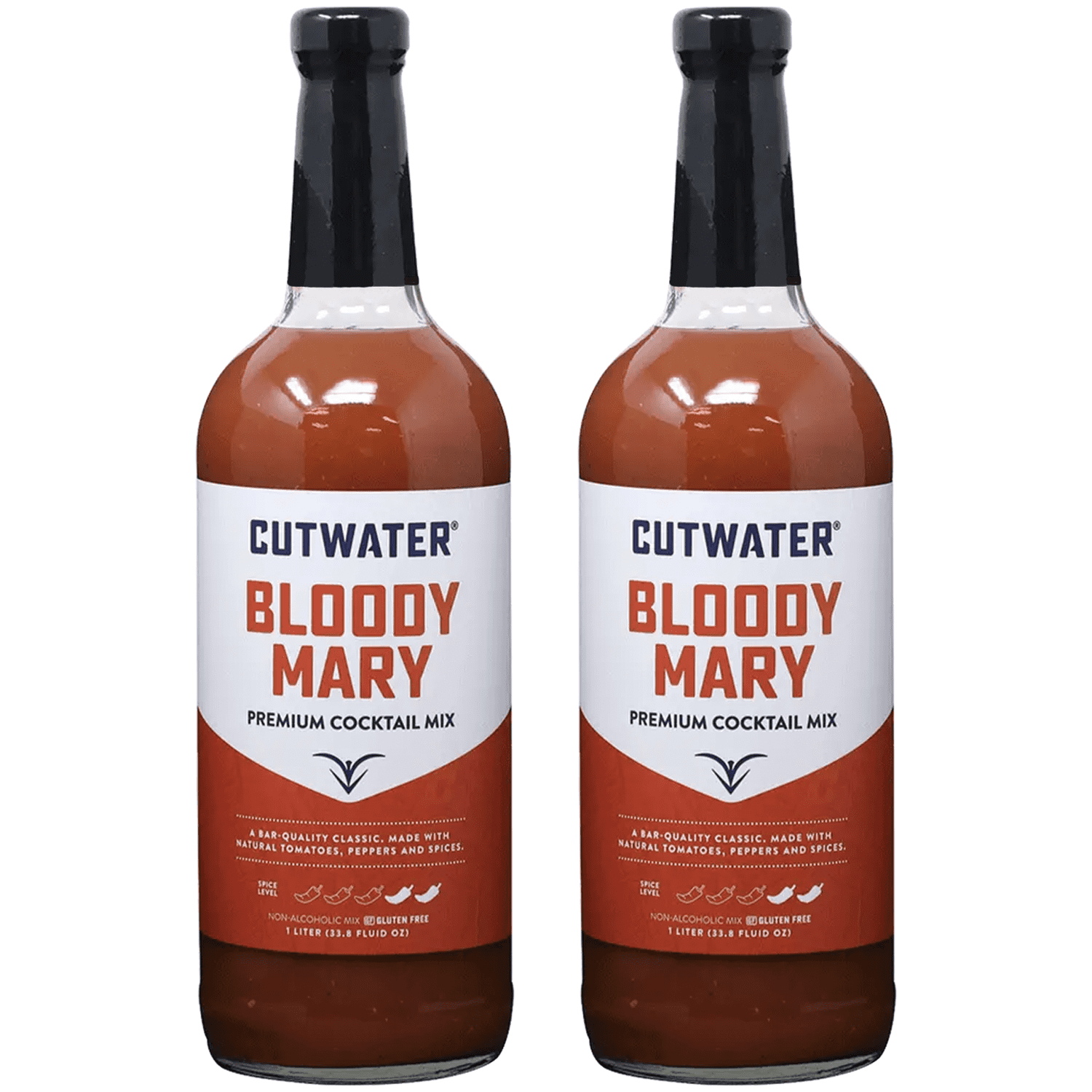 Cutwater Mild Bloody Mary Mix 2 Pack - 1L Bottles- 25 Calories Fat-Free ...