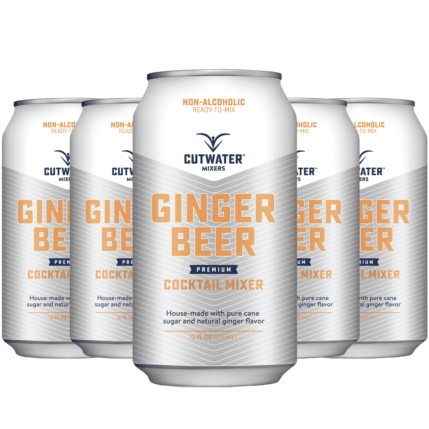 Cutwater Non-Alcoholic Ginger Beer 5 Pack - 12oz Cans - 110 Calories ...