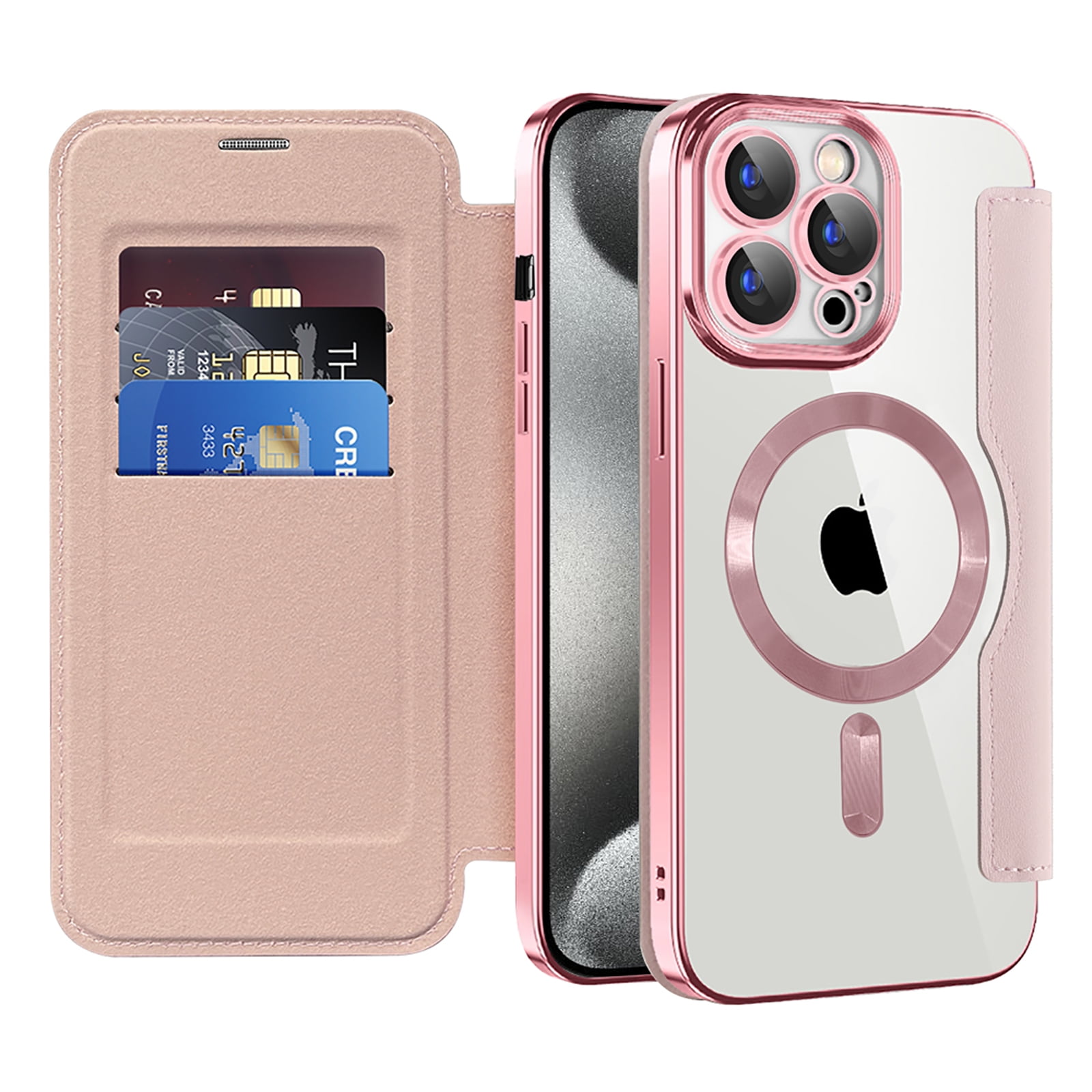 Cutyskin for iPhone 12 Pro Flip Wallet Case, Built-in Camera Lens ...