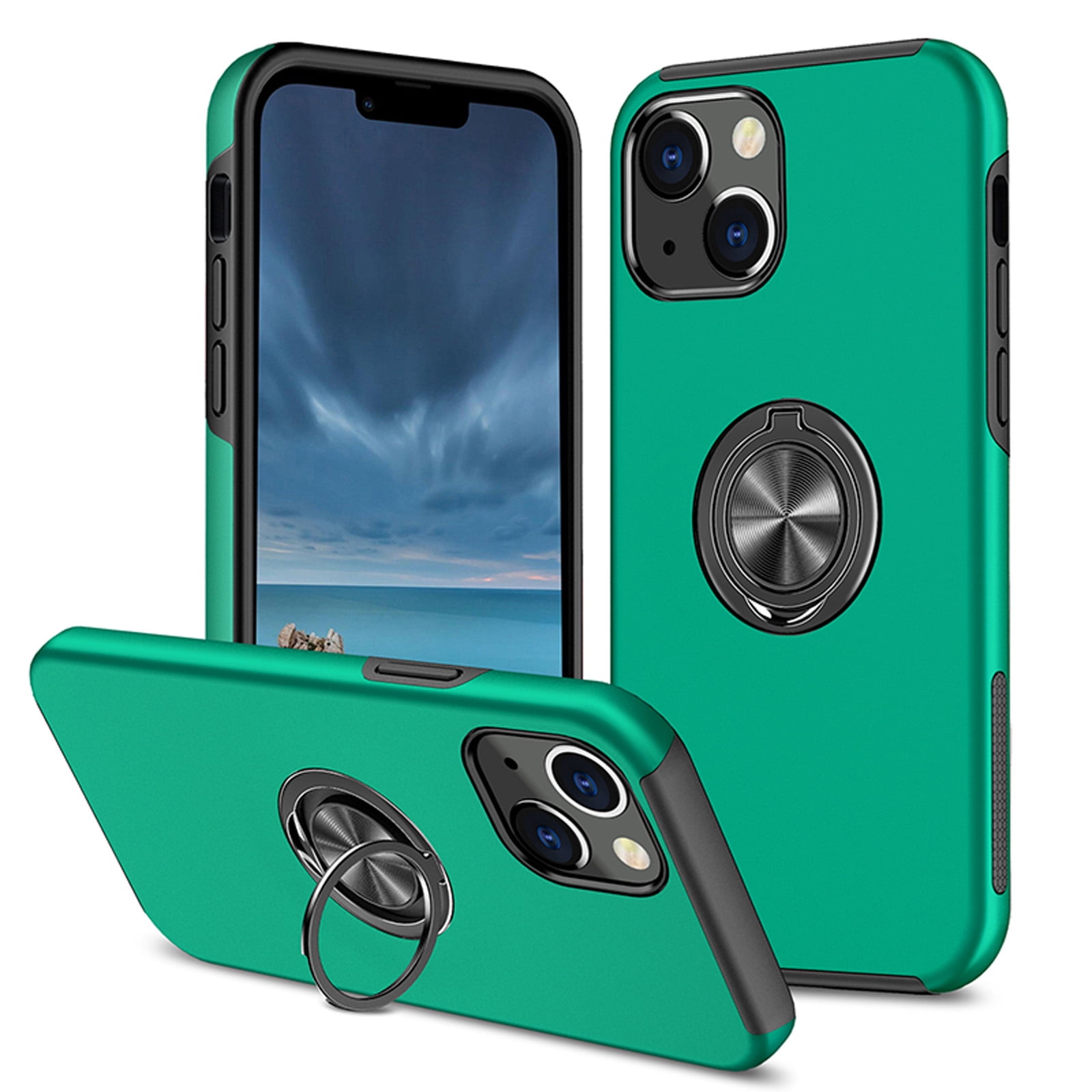 Cutyskin for iPhone 15 Case, 360° Rotatable Ring Holder Kickstand Dual ...