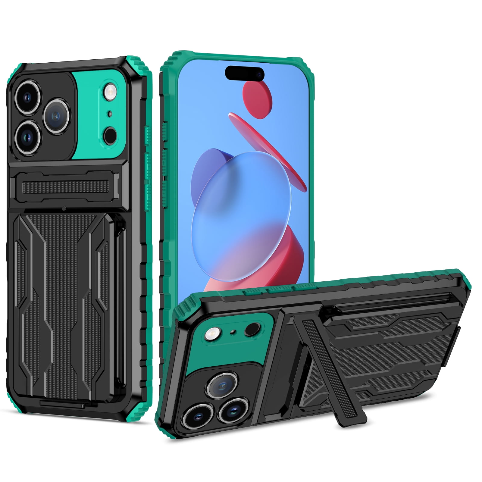 Cutyskin iPhone 17 Pro Max Armor Case with Hidden Card Holder ...