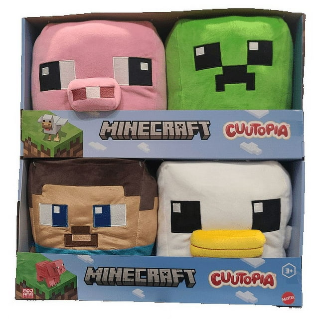 Cuutopia Minecraft Stuffed Dolls Plush Set - Craft Pack of 4 (Pig ...
