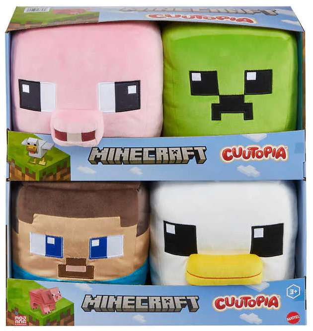 Cuutopia Minecraft Stuffed Dolls Plush Set - Craft Pack of 4 (Pig ...