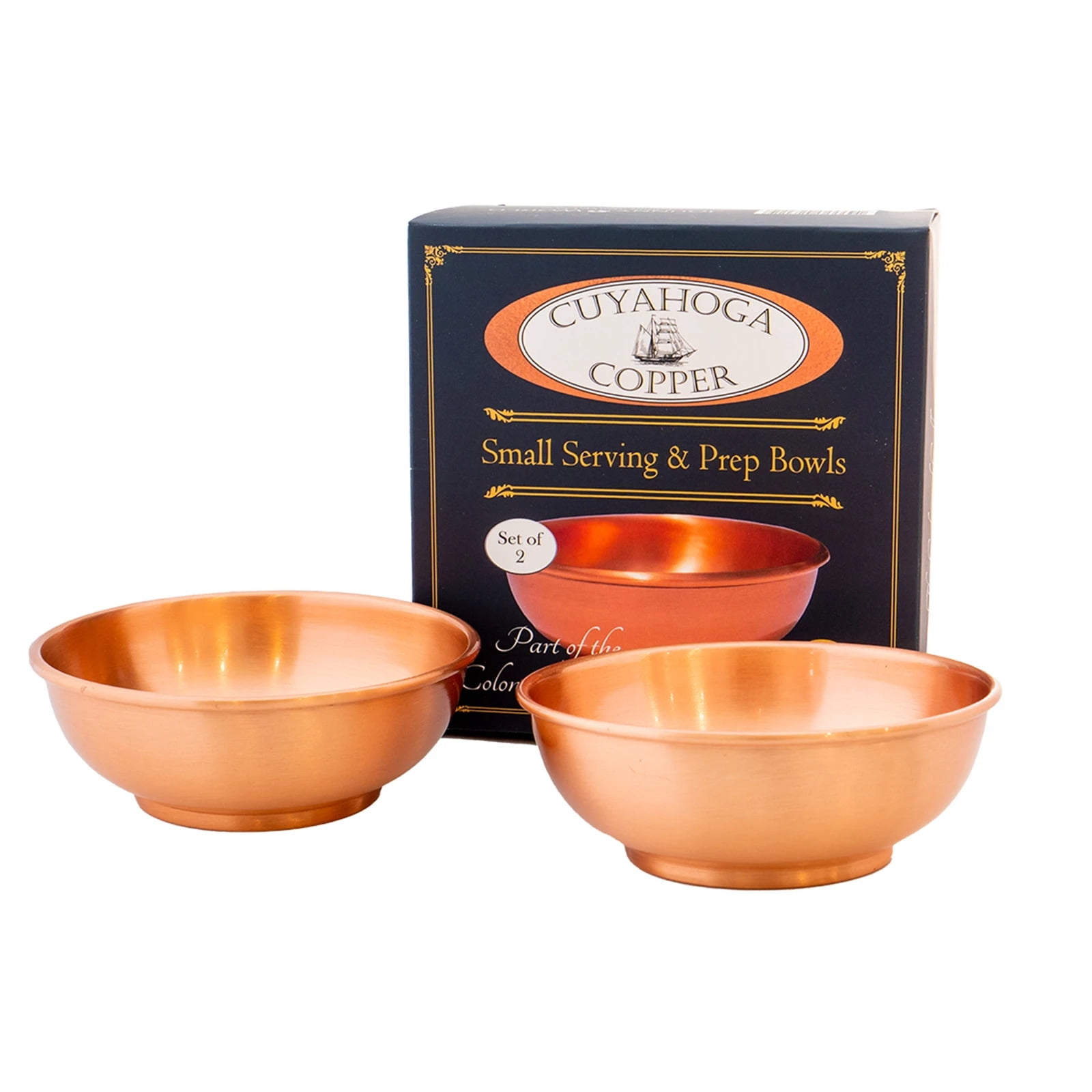 Cuyahoga Copper - Set of 2 - Pure Copper - Prep, Snack and Dip Bowls ...