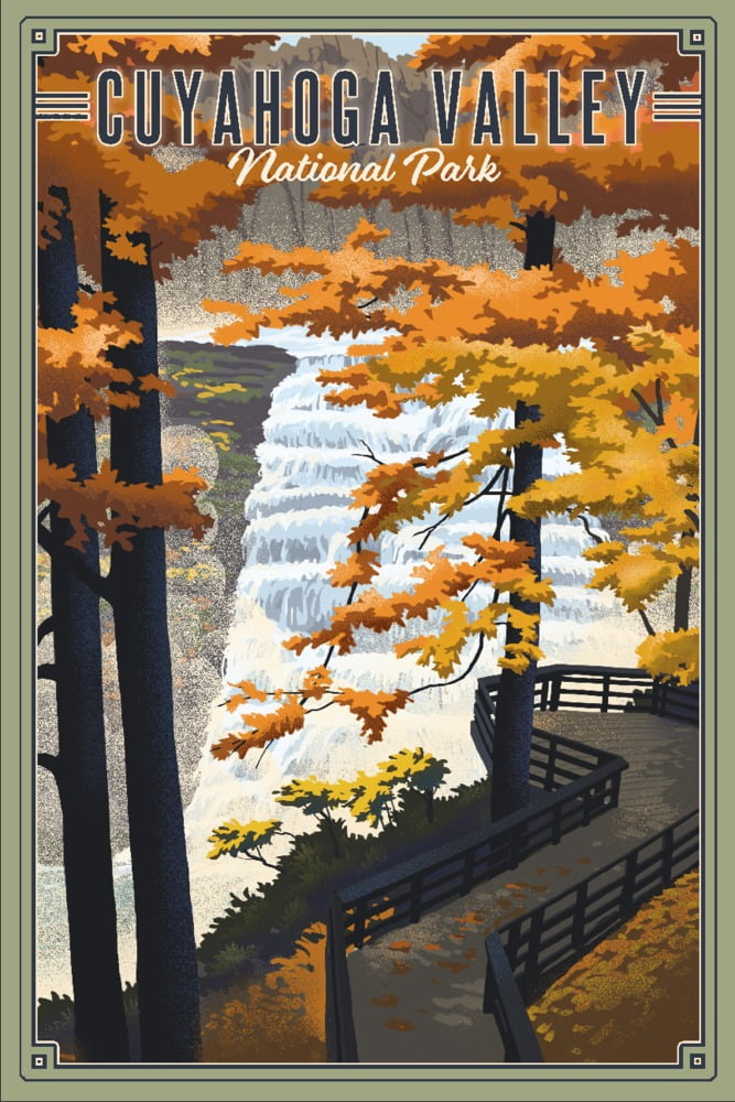 Cuyahoga Valley National Park, Ohio, Lithograph National Park Series ...