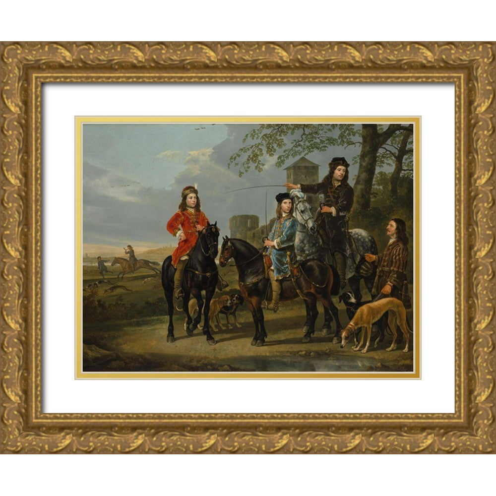 Cuyp, Aelbert 24x19 Gold Ornate Wood Framed with Double Matting Museum ...