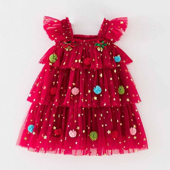 Cuzibr Girls Fall Dress Spaghetti Strap Sleeveless Tiered Sparkly ...