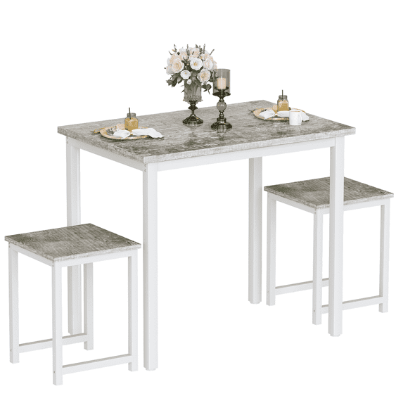 Cvortll Dining Table Set for 2,Small Wooden Kitchen Table Chairs Set ...