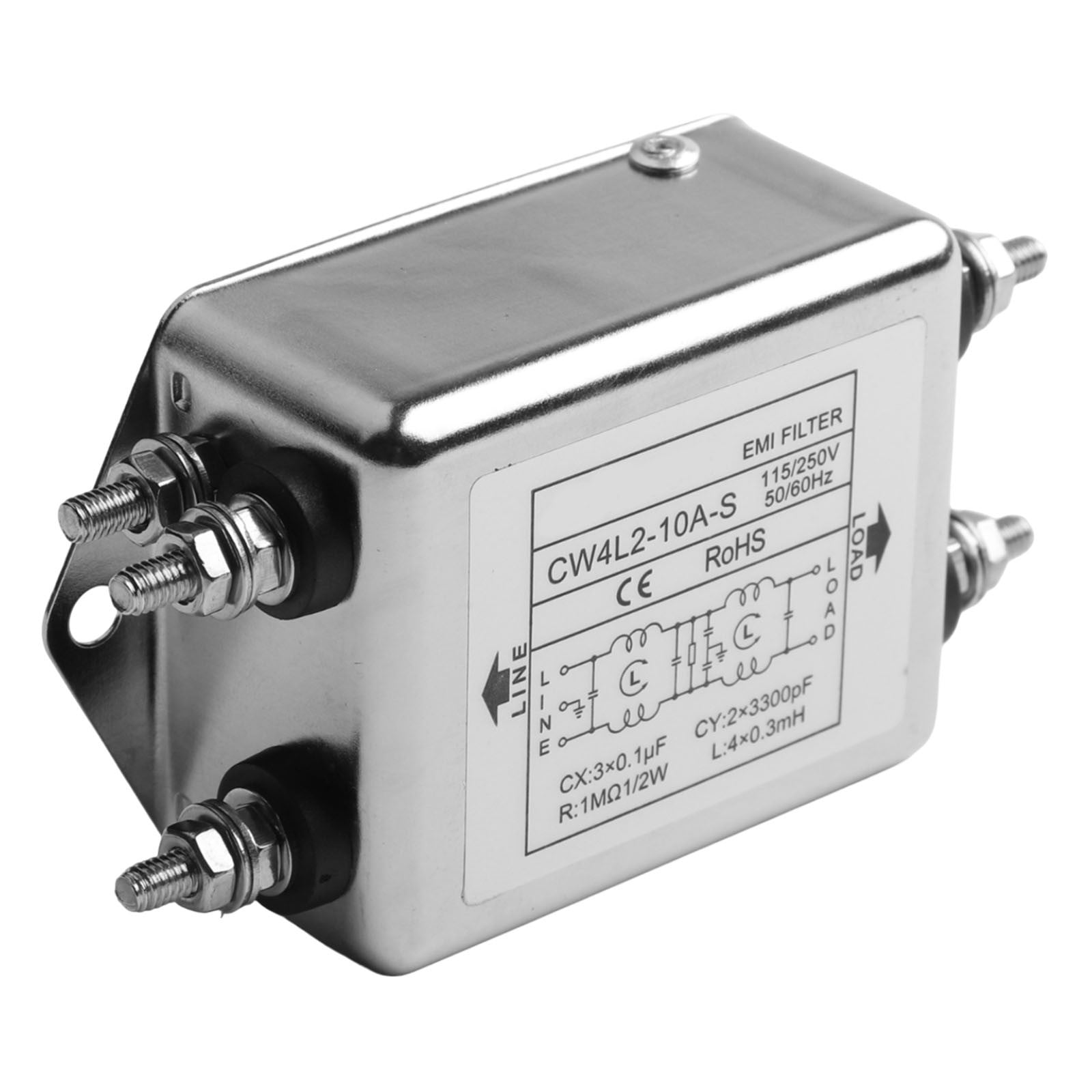 Cw4L2-10A-S Double-Stage Bolttype Power Filter Single-Phase Ac Emi ...