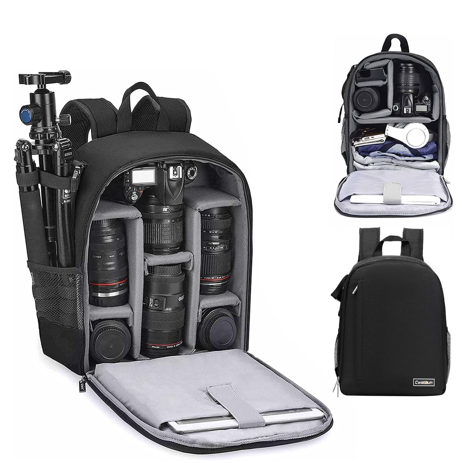 Cwatcun Waterproof Camera Backpack RRF12 for DSLR, Mirrorless ...
