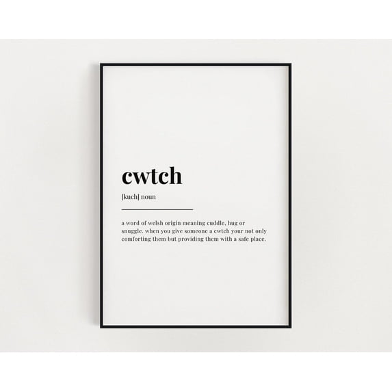 Cwtch Definition Meaning, Wall Art, Wall Decor, Print Home Decor #3643 ...