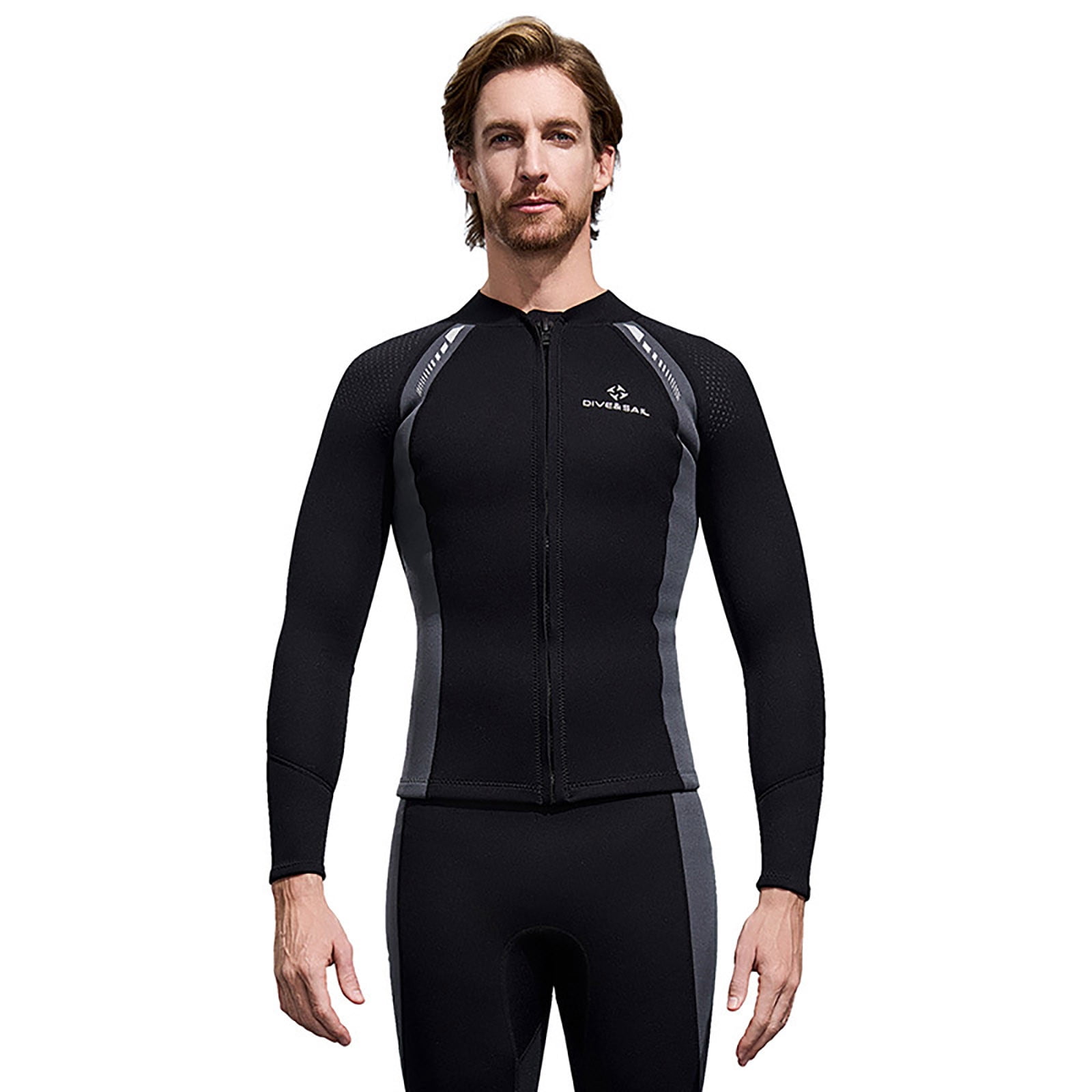 Cxenplz Men Wet Suit Tops Long Sleeve Swimsuit Diving Clothes ...