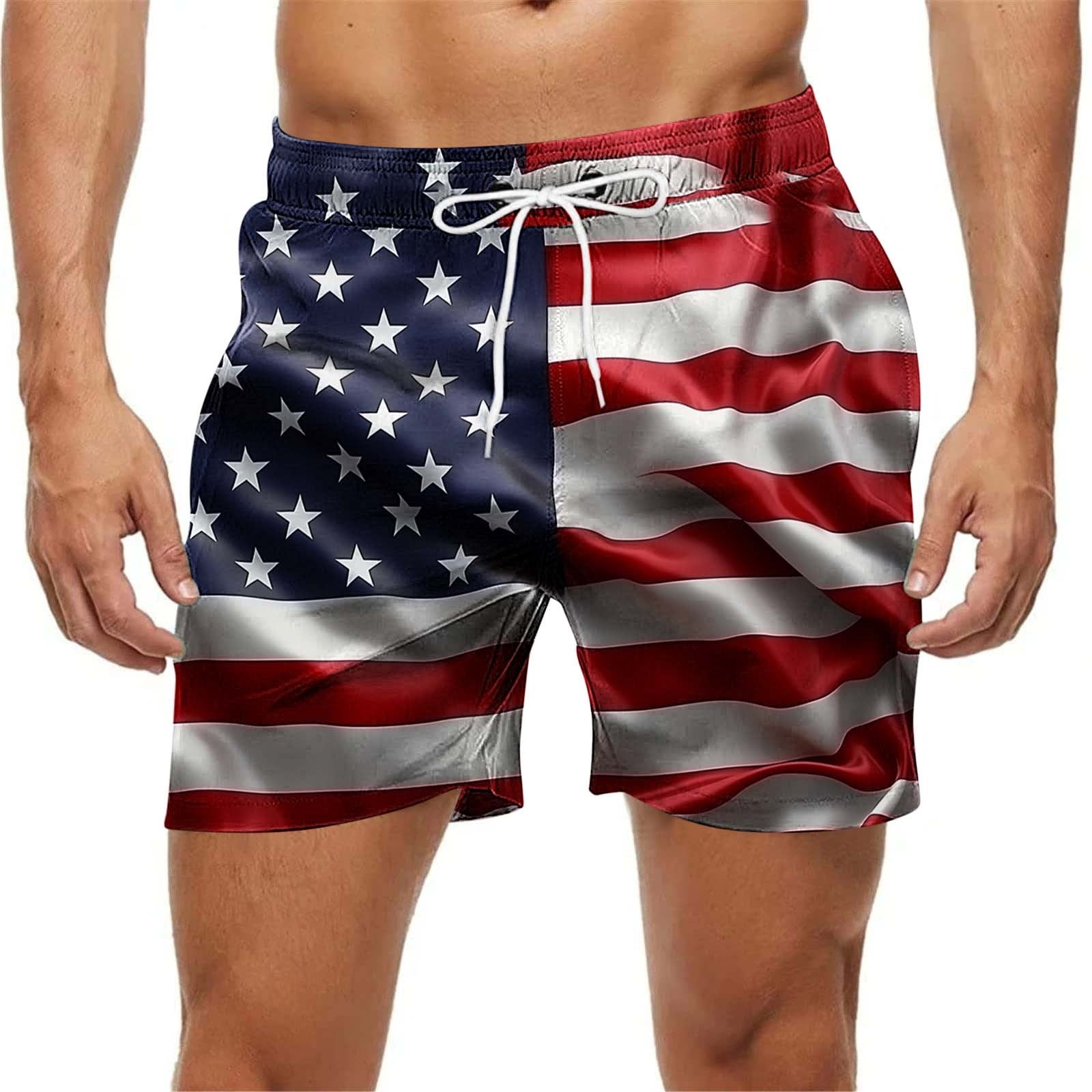 Cxenplz Men's Phantom Patriot Cheers Board Shorts Ultra Smooth Shorts 5 ...