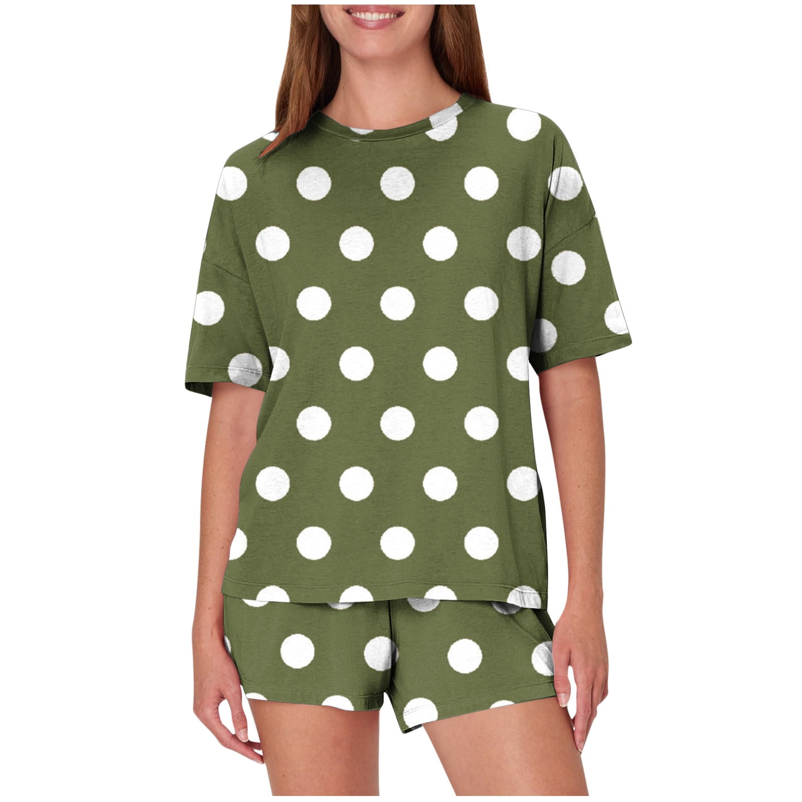 Cxenplz Sleepwear Loungewear for Women Summer 2 Piece PJ Soft Short ...