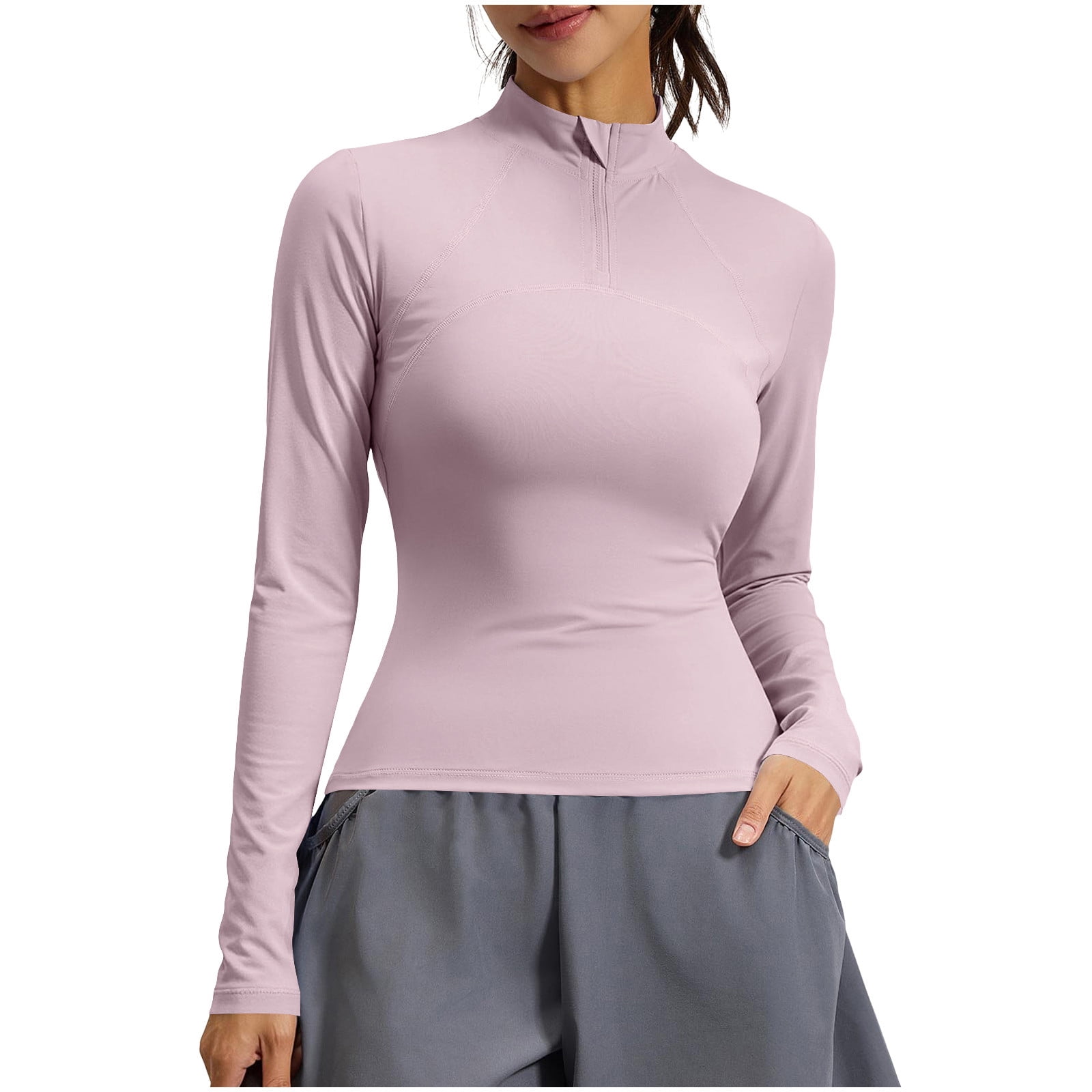 Cxenplz Sports Womens Equestrian Shirts Thumbholes Long Sleeve Horse ...