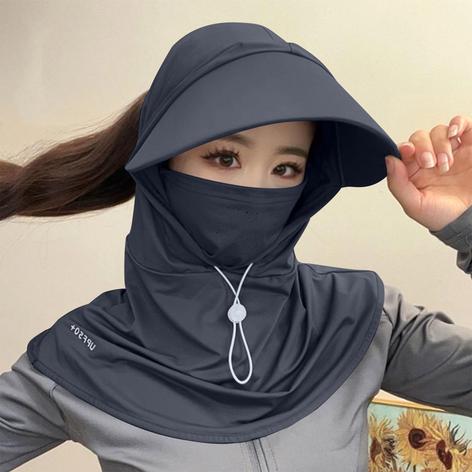Cxenplz Unisex Womens Balaclava Face Cover Hood Breathable Full Head ...