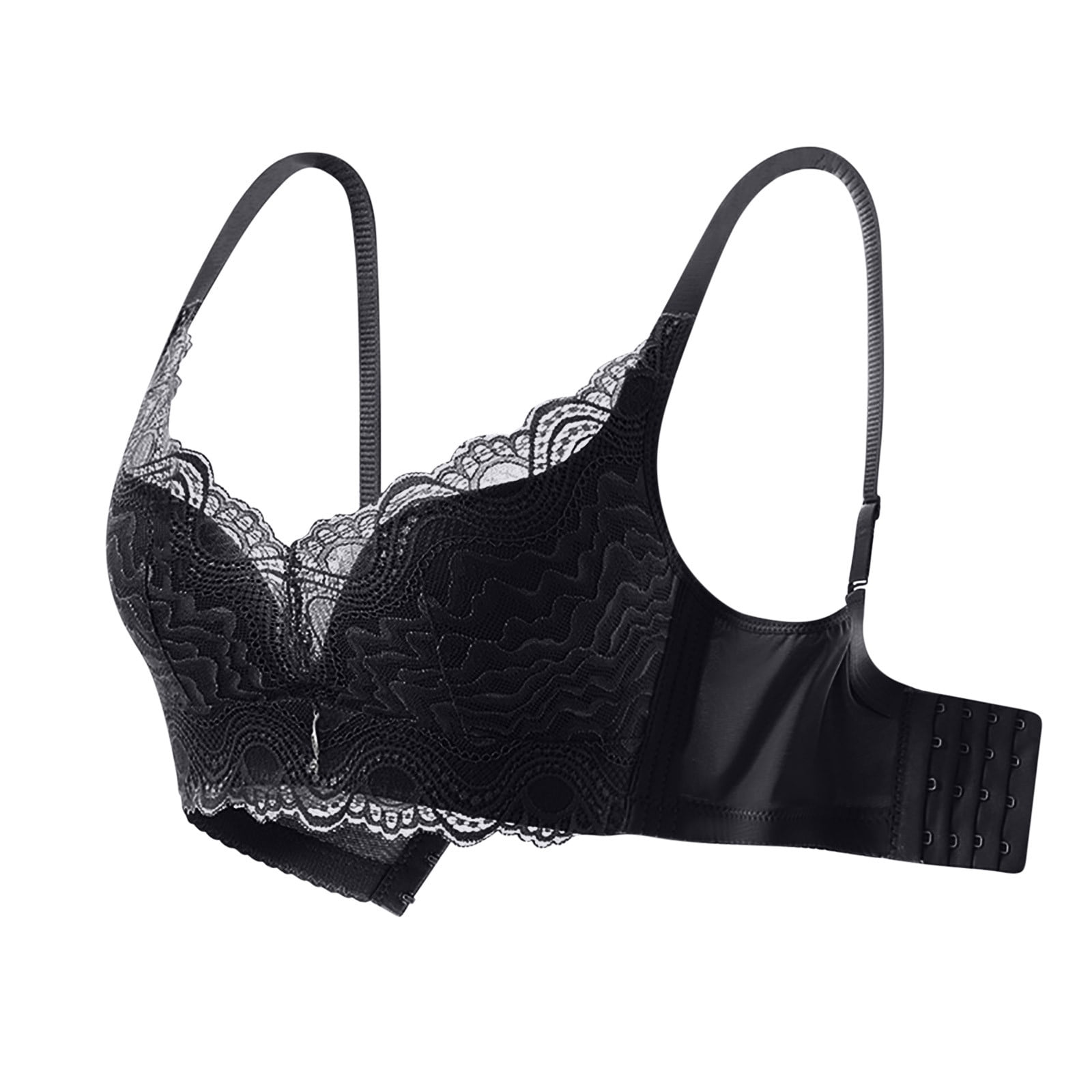 Cxenplz Women Lace Bras No Underwire Soft Push Up T Shirt Bra Full ...