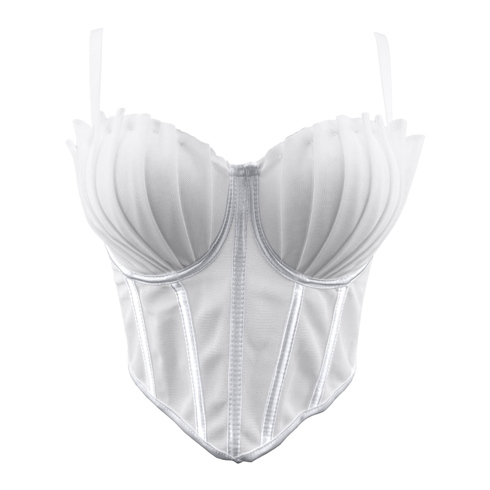 Cxenplz Women's Bustier Fish Boned Spaghetti Straps Going Out Corset ...