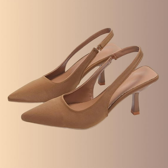 Cxenplz Womens Heels Sandals Transparent Stiletto Heel Slippers ...