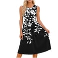 Cxenplz Womens Summer Sleeveless Dress Casual Loose Flowy Midi Beach ...