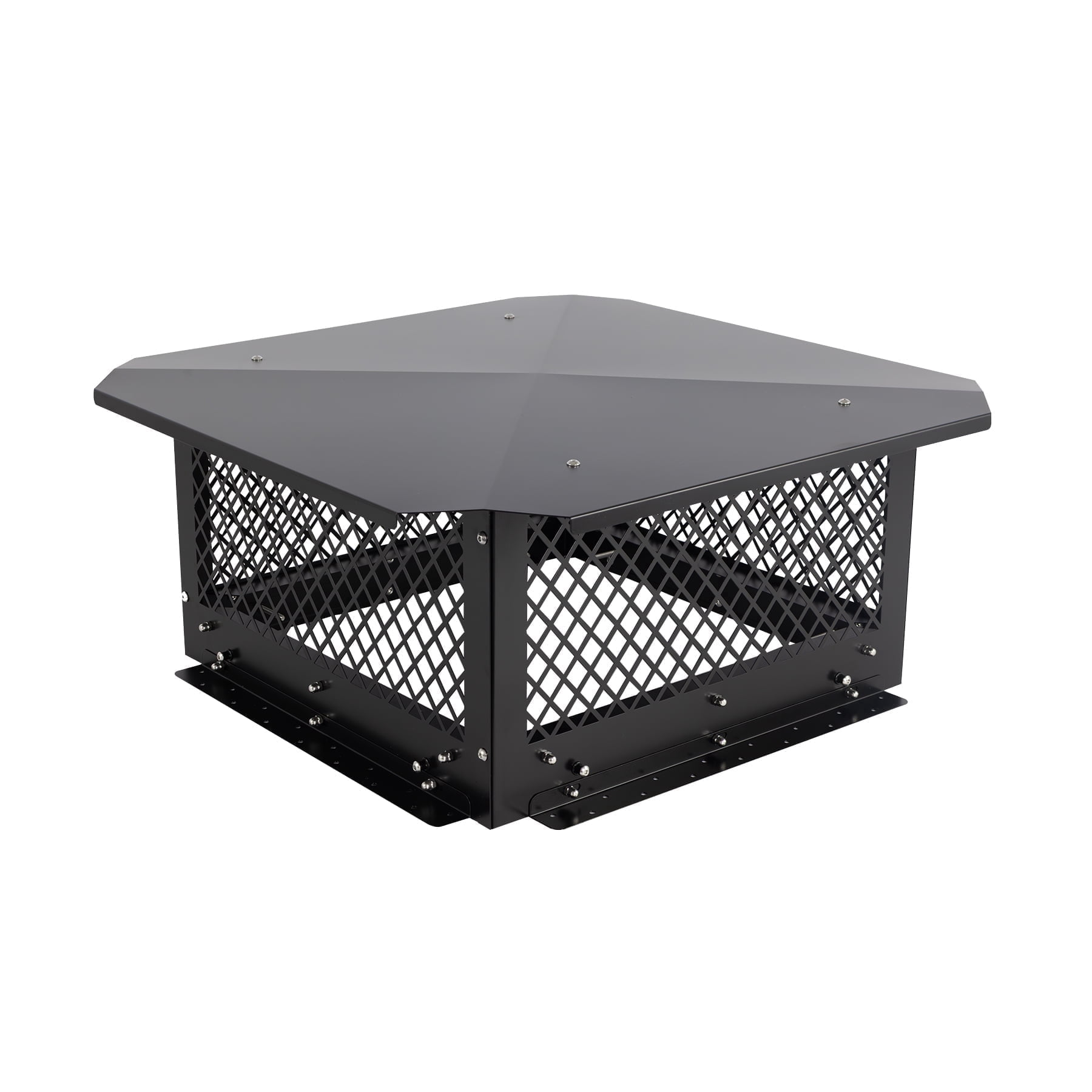 Cxforste Galvanized Steel Square Adjustable Bottom Vent Chimney Cap, 17 ...