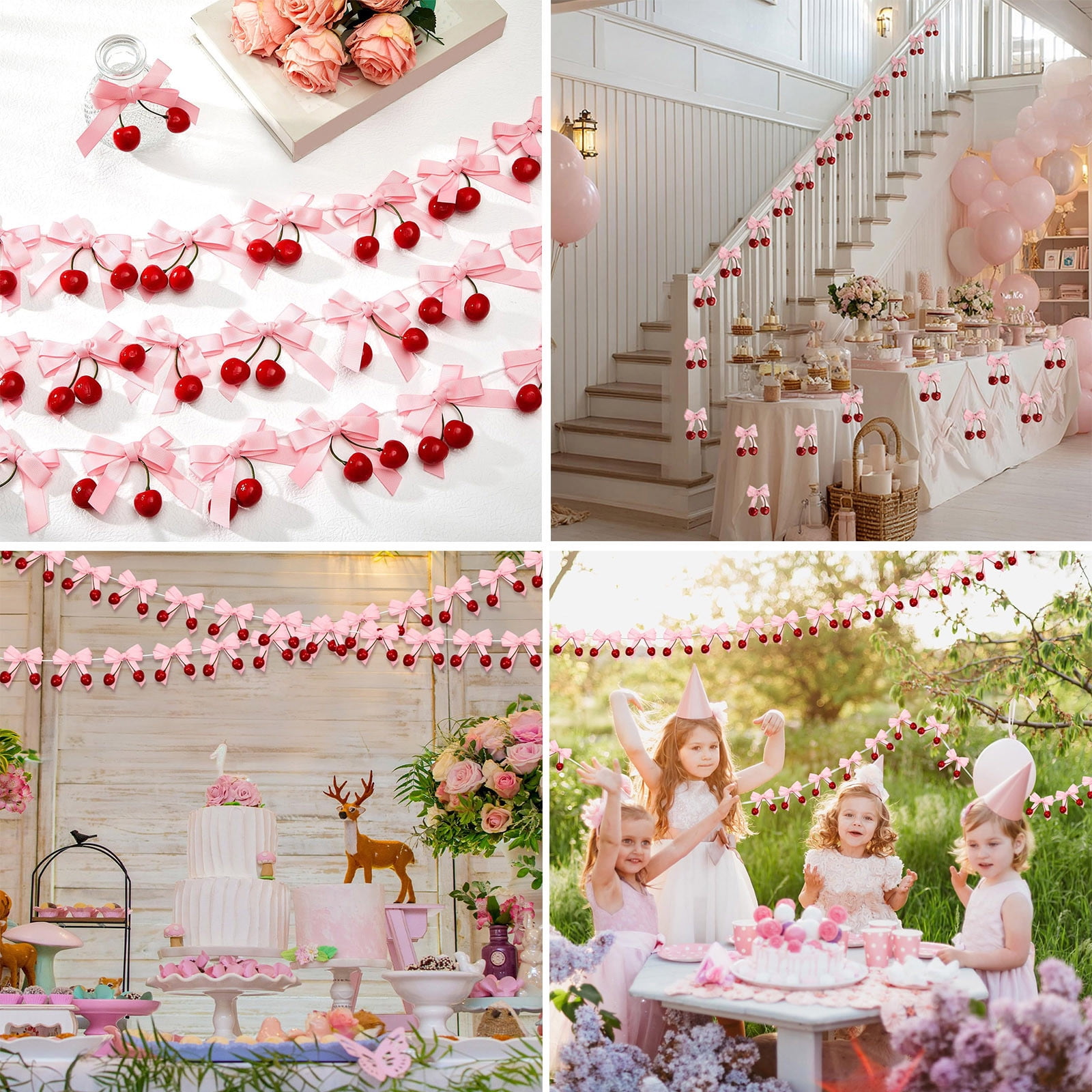 CxhicLuv 12Pcs Pink Bow Ribbon Decorations, Nylon Spandex Holiday Party ...