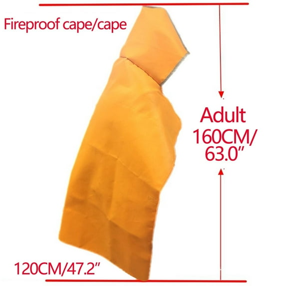 CxhicLuv 47.2×63 Inch Fireproof Cloak, Emergency Fire Escape Cape ...