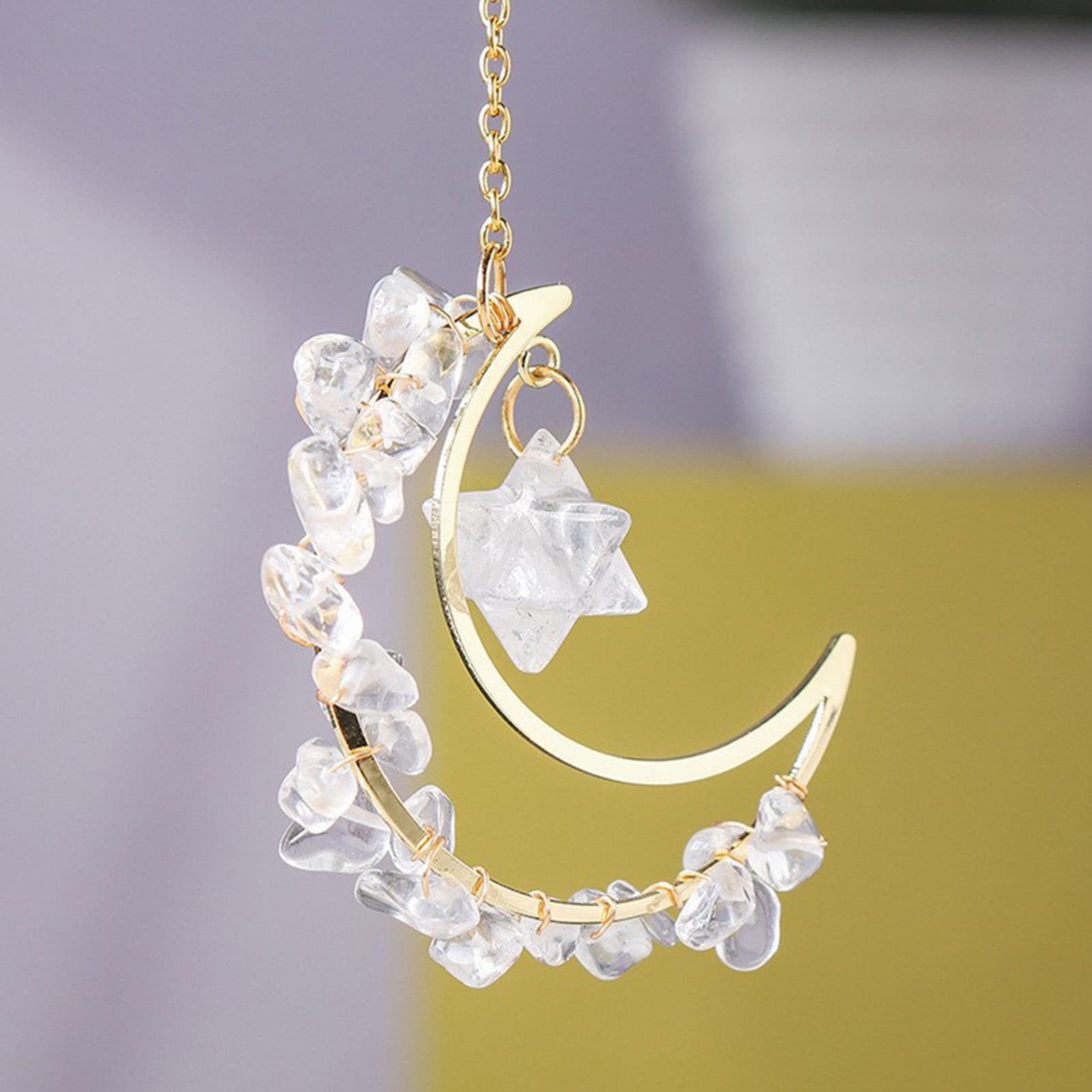 CxhicLuv Amethyst Car Pendant, 11.6 Inch, Star Design, Color Weave ...