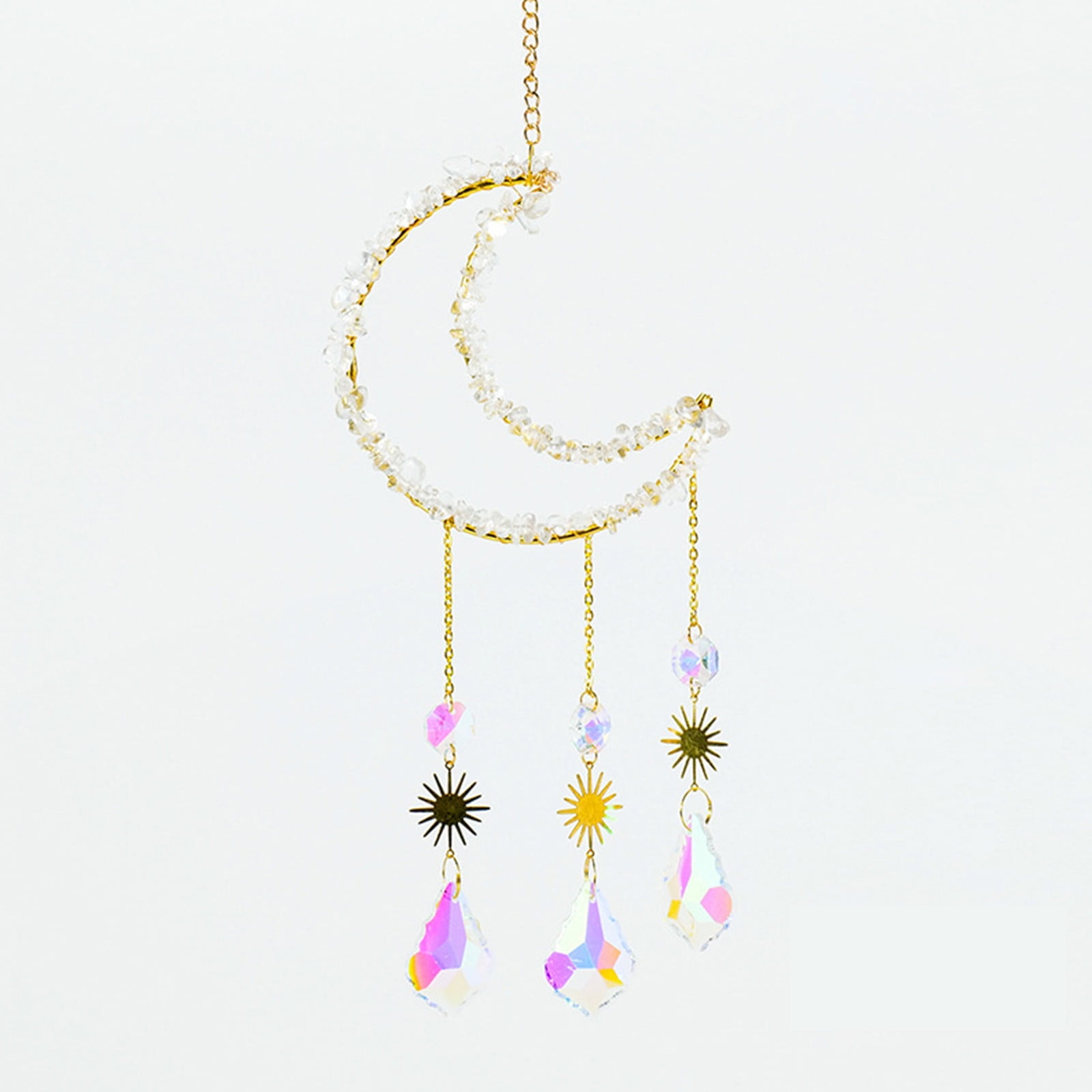 CxhicLuv Amethyst Gravel Wind Chime, 17.3 Inch, Crystal Rainbow Maker ...