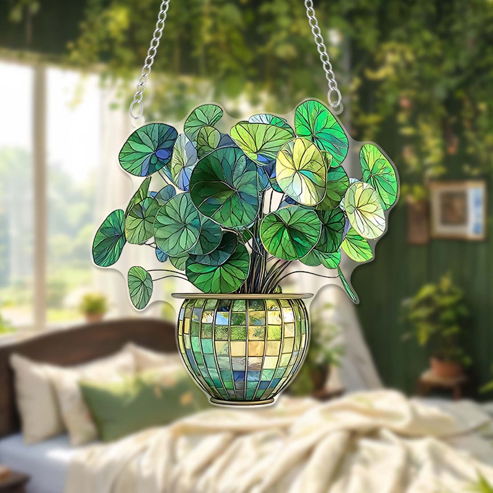 CxhicLuv Bottle Green Water Acrylic Pendants, Window & Wall Decor ...