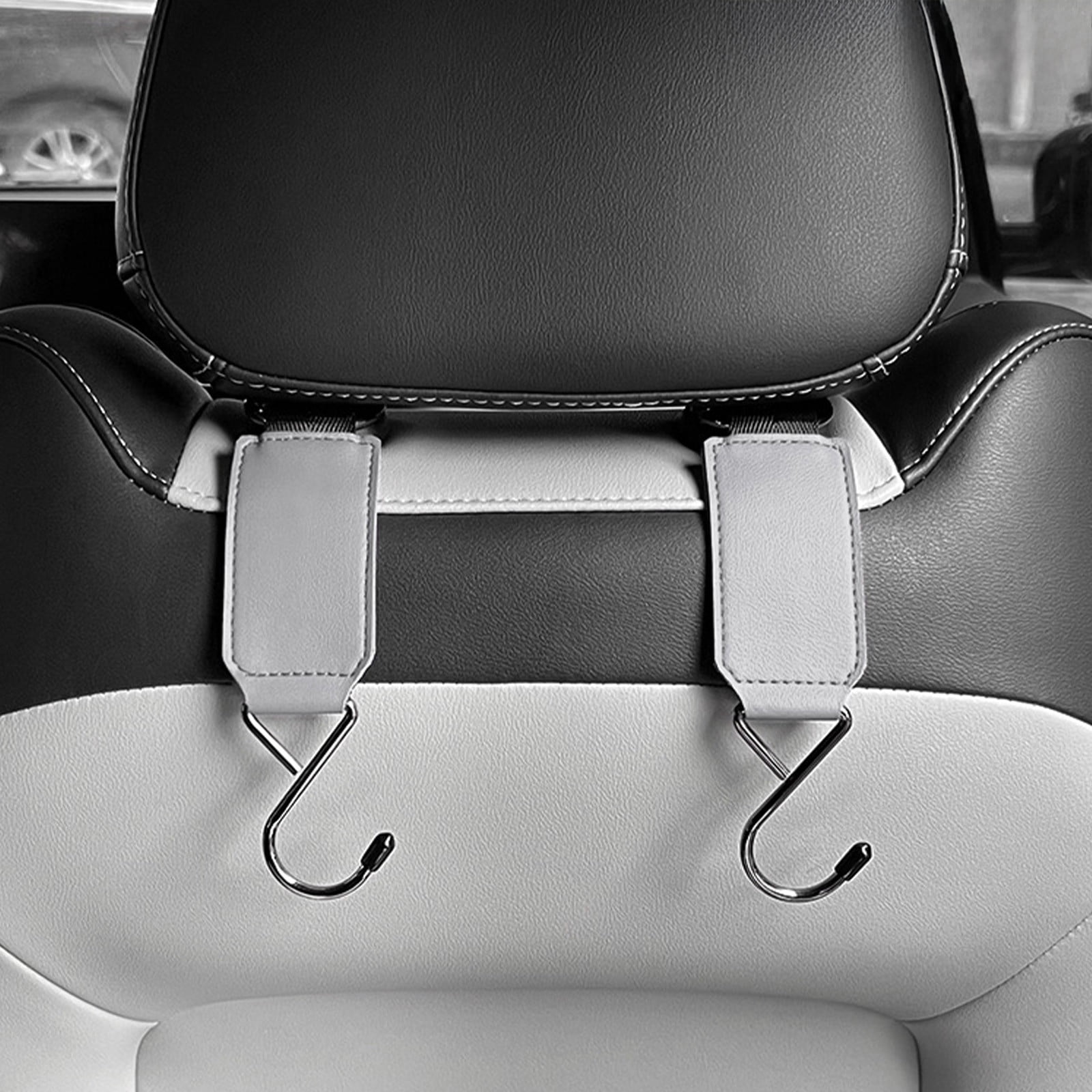CxhicLuv Car Hook Auto Seatback Hanger Hidden Leather for Purses Bags ...