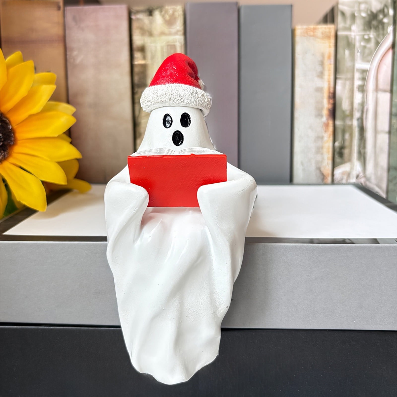 CxhicLuv Ceramic Ghost Statue for Halloween, Spooky Halloween Christmas ...