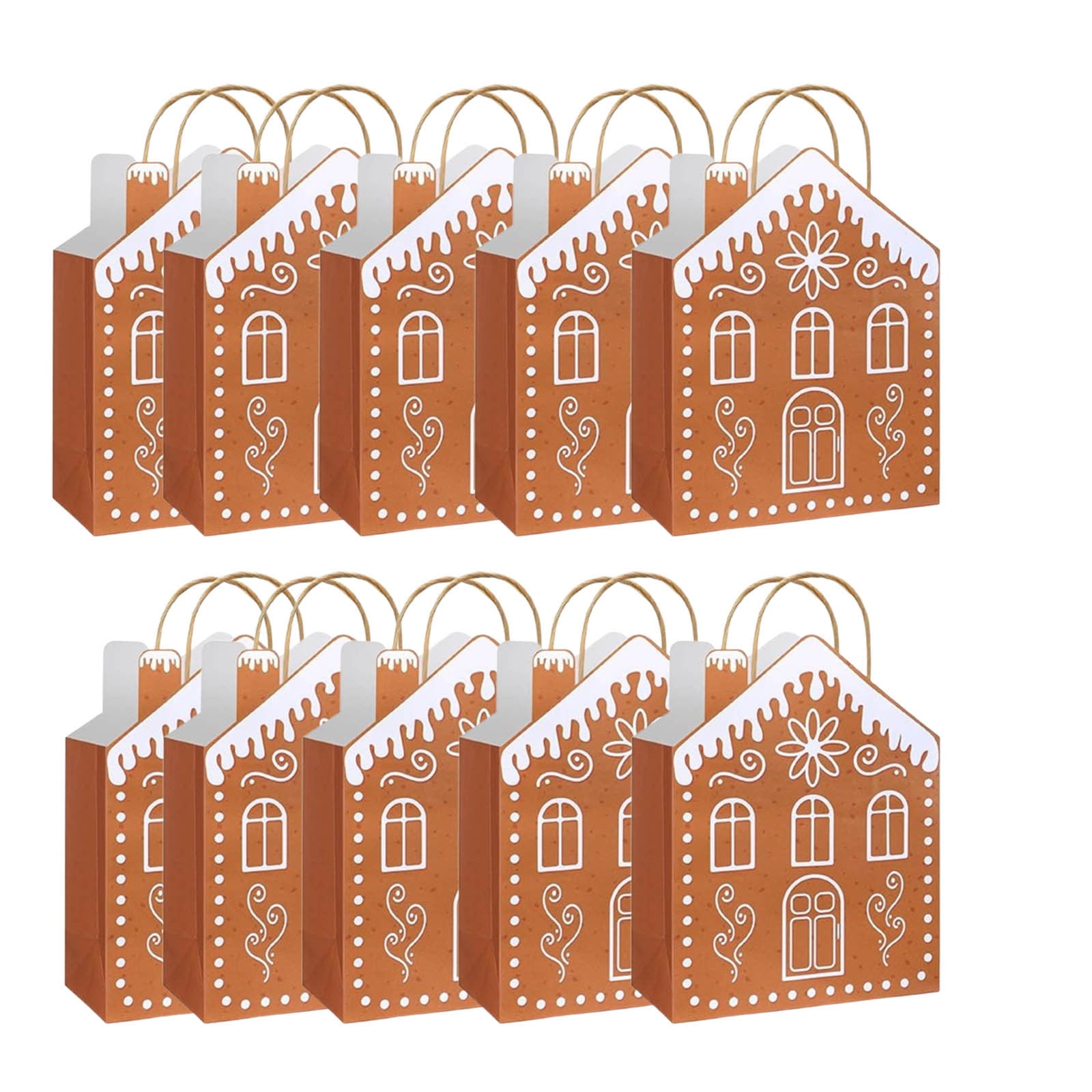 CxhicLuv Christmas Gingerbread House Candy Gift Bag with Handle ...