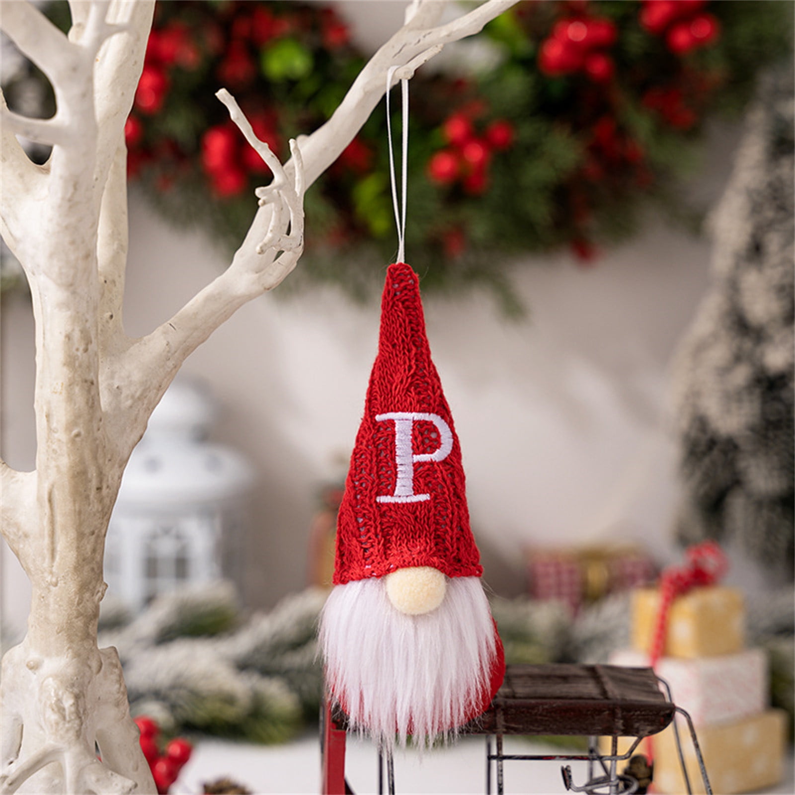 CxhicLuv Christmas Hat Faceless Doll, Soft Cloth Ornament, Cute ...