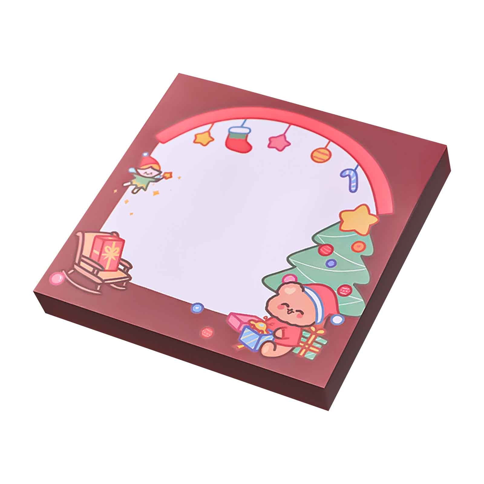 CxhicLuv Christmas Memo Notepad, Cute Santa Claus Design with Christmas ...
