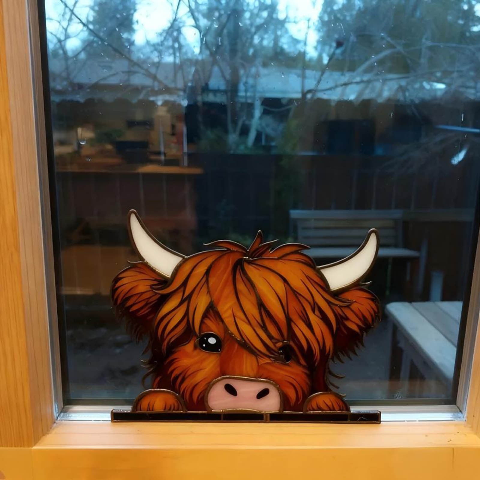 CxhicLuv Cow Window Corner Decor, Cute Farm Animal Window Frame ...