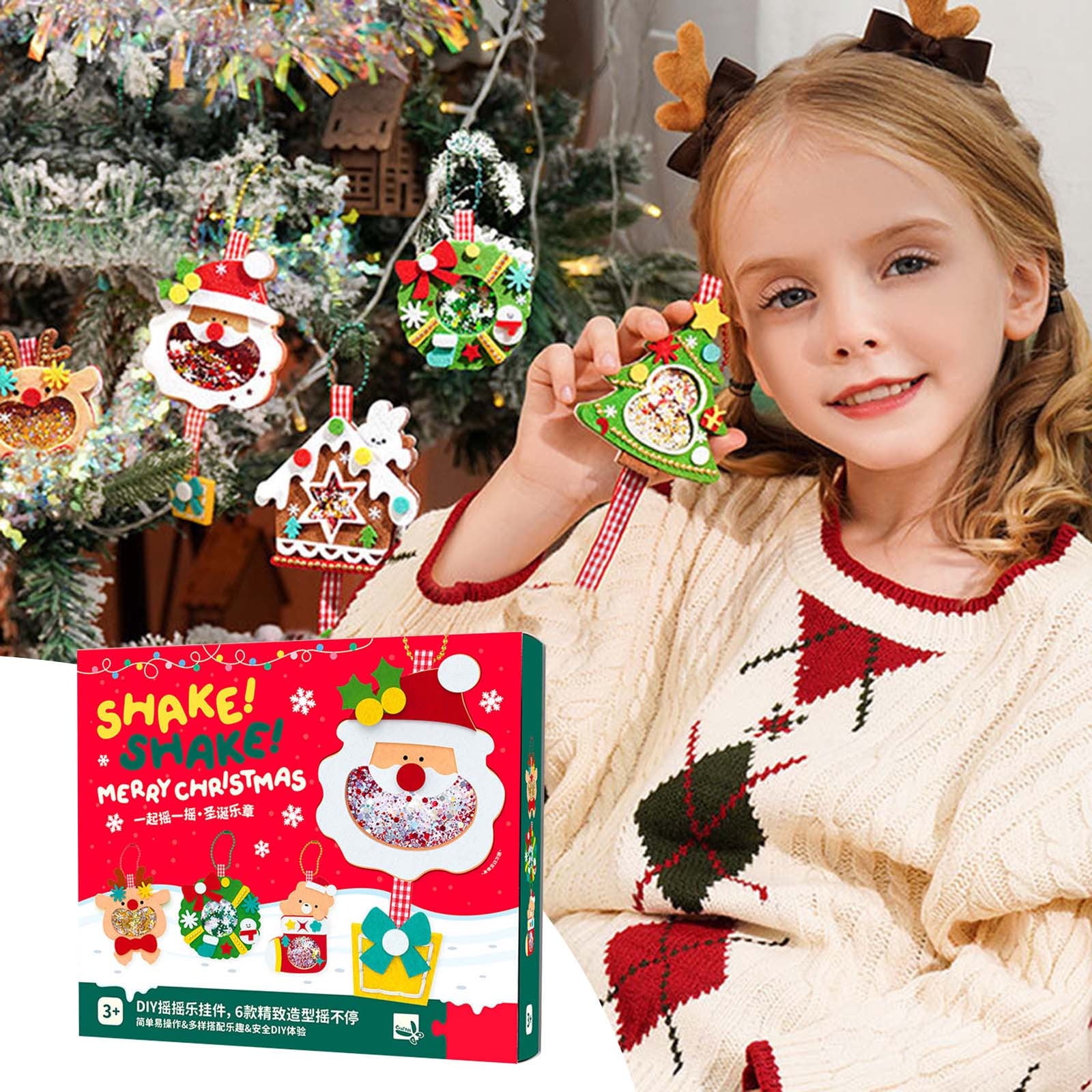 CxhicLuv DIY Christmas Felted Wool Decoration Kit, Homemade Shaker ...