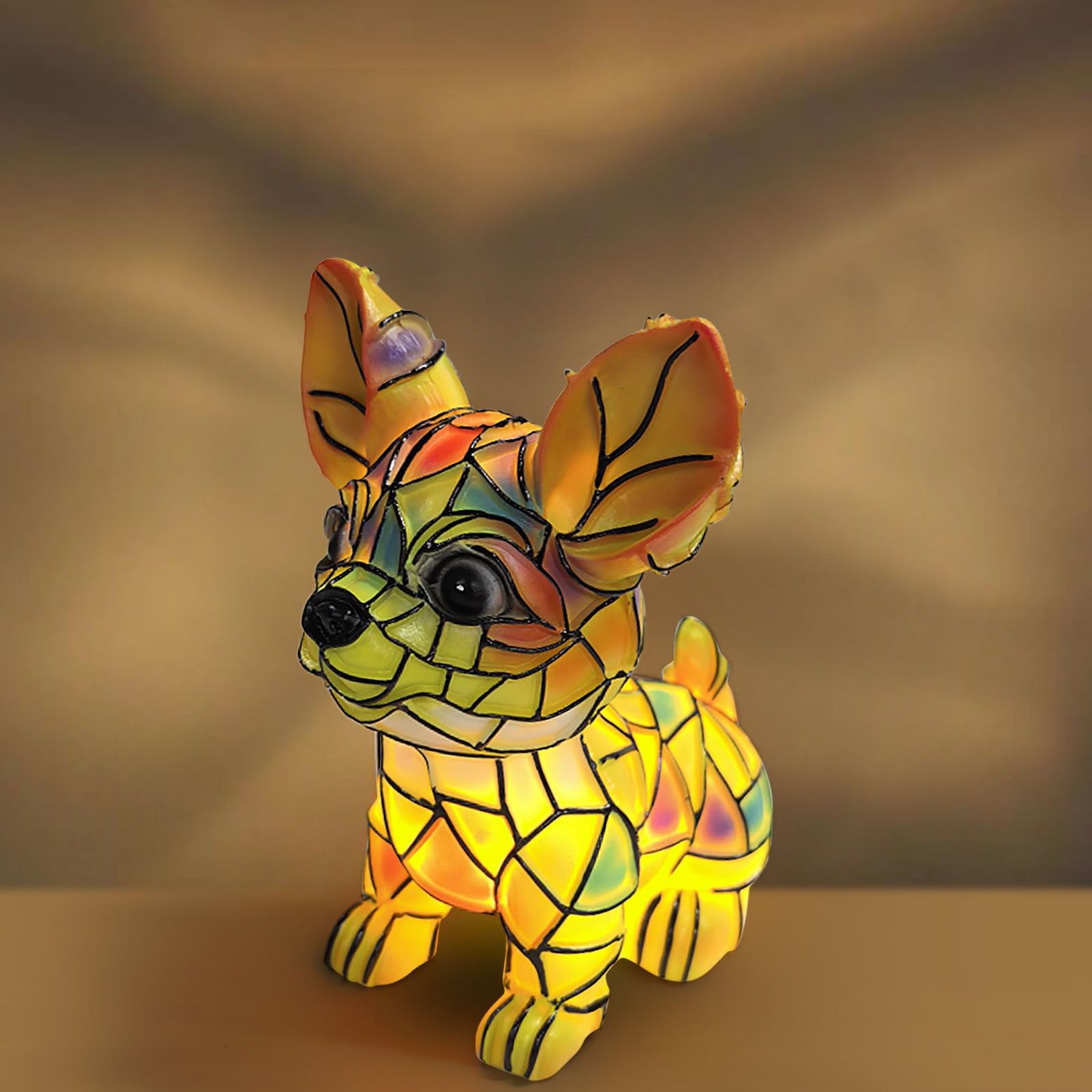 CxhicLuv Dog Series LED Night Light, 7.9 Inch, Stained Resin, Pet ...