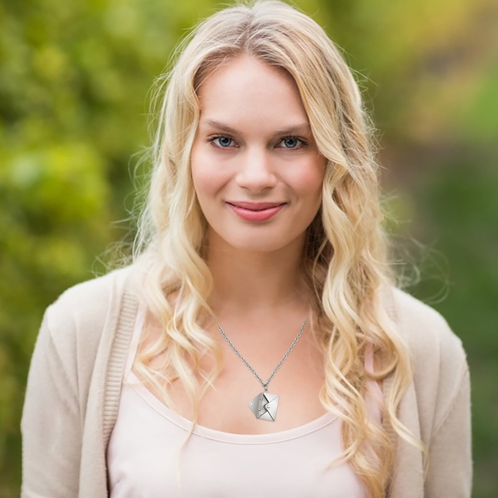 CxhicLuv Envelope Love Letter Stainless Steel Necklace, Engraved “I ...