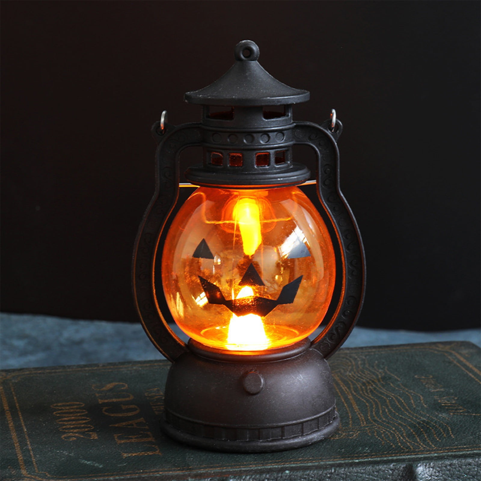 CxhicLuv Halloween Lantern, Retro LED Flameless Battery-Powered Candle ...
