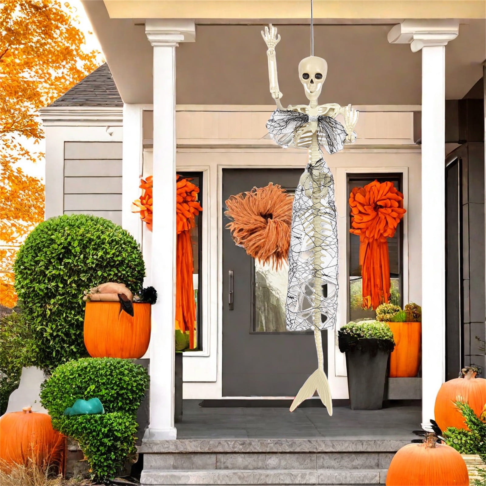 CxhicLuv Halloween Skeleton Fish, 33.4 Inch, Lifelike Design, Posable ...